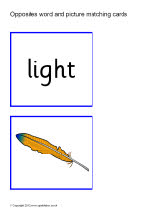 Opposites word and picture matching cards (SB9062) - SparkleBox