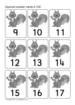Grey squirrel number cards 0-100 (SB9052) - SparkleBox