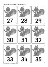 Grey squirrel number cards 0-100 (SB9052) - SparkleBox