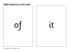 High-frequency word flash cards - large (SB9088) - SparkleBox