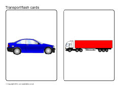 Transport picture flash cards (SB9083) - SparkleBox