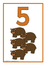 Bear number posters 1-20 (SB9091) - SparkleBox