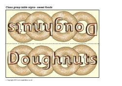 Sweet foods group table signs (SB9096) - SparkleBox