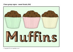 Sweet foods group signs - A4 (SB9097) - SparkleBox