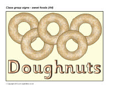 Sweet foods group signs - A4 (SB9097) - SparkleBox