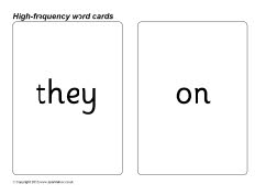 High-frequency word flash cards - large (SB9088) - SparkleBox