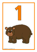 Bear number posters 1-20 (SB9091) - SparkleBox