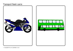 Transport picture flash cards (SB9083) - SparkleBox
