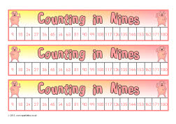 Farm animal counting in 9s number tracks (SB9113) - SparkleBox