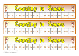 Farm animal counting in 7s number tracks (SB9111) - SparkleBox