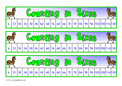 Farm animal counting in 6s number tracks (SB9110) - SparkleBox
