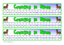 Farm animal counting in 9s number tracks (SB9113) - SparkleBox