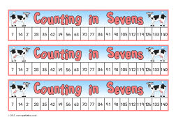 Farm animal counting in 7s number tracks (SB9111) - SparkleBox