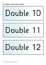 Doubling instruction flash cards (SB9138) - SparkleBox