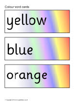 Colour name word cards (SB9129) - SparkleBox