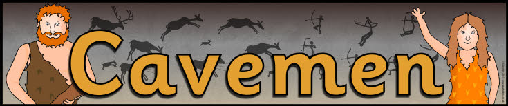 Cave People/Prehistoric Man/Cavemen display banners (SB9144) - SparkleBox