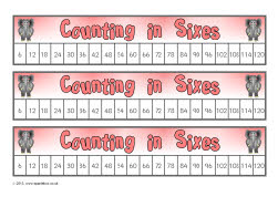 Safari animal counting in 6s number tracks (SB9131) - SparkleBox