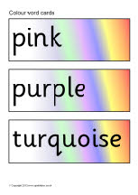 Colour name word cards (SB9129) - SparkleBox