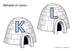 Alphabet on igloos - capitals (SB9160) - SparkleBox