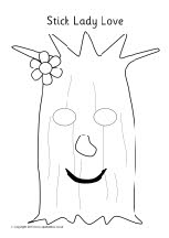 Stick Man role-play masks - black and white (SB9171) - SparkleBox