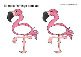 Editable flamingo templates (SB9194) - SparkleBox