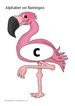 Alphabet on flamingos (SB9191) - SparkleBox