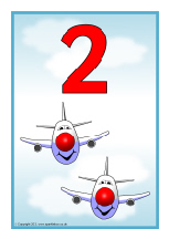 Aeroplane number posters 1-20 (SB9212) - SparkleBox