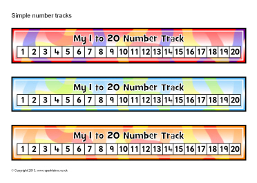 Simple number tracks (SB9213) - SparkleBox