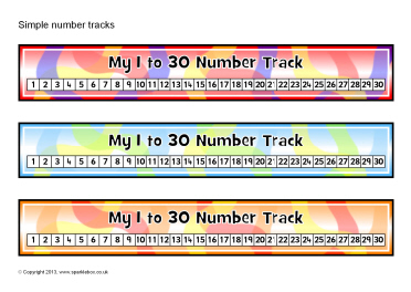 Simple number tracks (SB9213) - SparkleBox