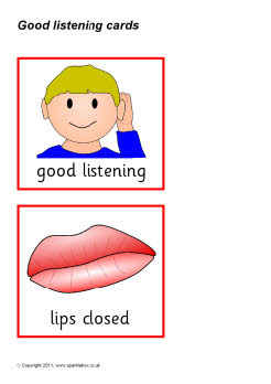 Good listening cards (SB1002) - SparkleBox