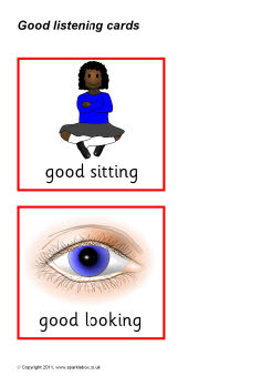 Good listening cards (SB1002) - SparkleBox