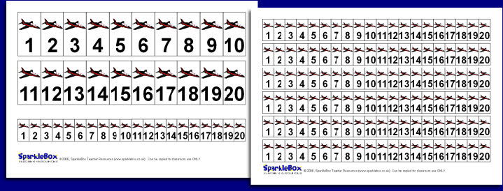 Jet plane number tracks (SB103) - SparkleBox