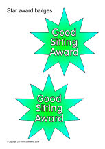 Star award badges (SB121) - SparkleBox