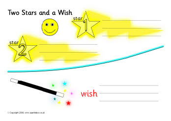 ‘Two Stars and a Wish’ target sheets (SB165) - SparkleBox