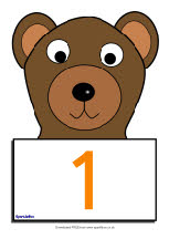Numbers 0-20 on bears (SB179) - SparkleBox