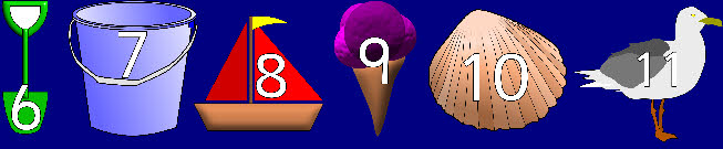 Seaside numbers 0-20 (SB198) - SparkleBox