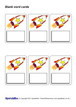 Editable word cards (SB232) - SparkleBox