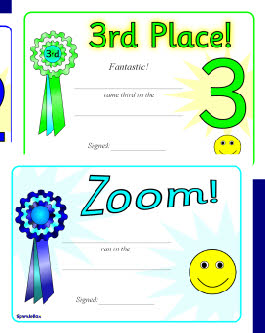 Sports Day certificates (SB249) - SparkleBox