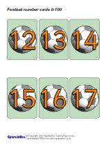 Football number cards 0-100 (SB290) - SparkleBox