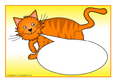Cat-themed editable target display posters (SB306) - SparkleBox