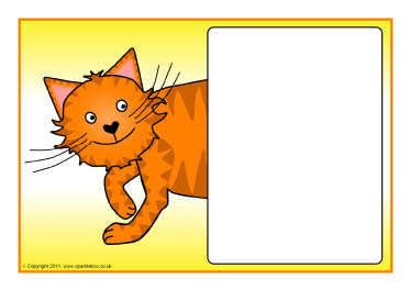 Cat-themed editable target display posters (SB306) - SparkleBox