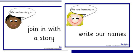 Learning objective signs - boys and girls (SB307) - SparkleBox