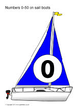 Numbers 0-50 on sail boats/yachts (SB366) - SparkleBox