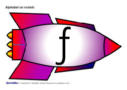 Alphabet on rockets (SB374) - SparkleBox