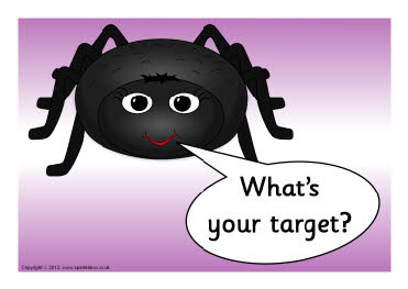 Spider-themed target sheets (SB380) - SparkleBox