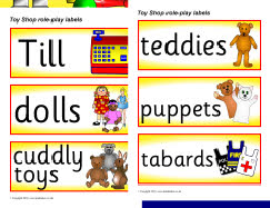 Toy shop role-play pack (SB377) - SparkleBox