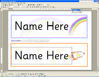 Name strips (editable) (SB384) - SparkleBox