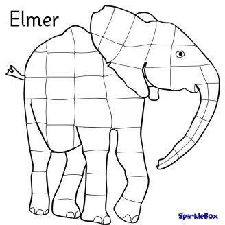 Elmer colouring for ICT (SB388) - SparkleBox