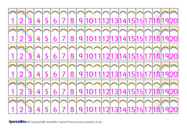 Rainbow number lines (SB393) - SparkleBox