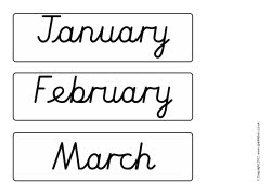 Classroom calendar set - cursive (SB421) - SparkleBox